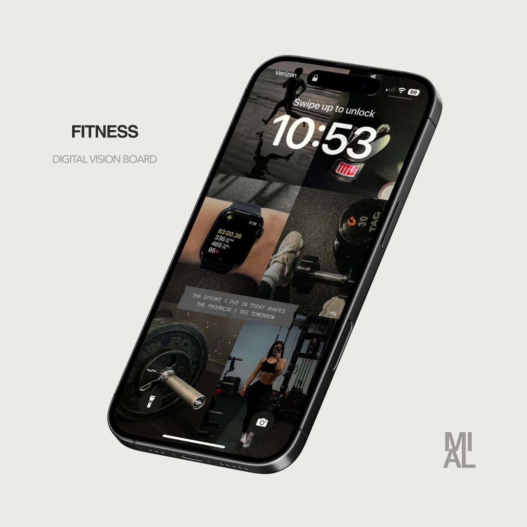 Gym Motivation iPhone Wallpaper – Fitness Vision Board & Workout ...