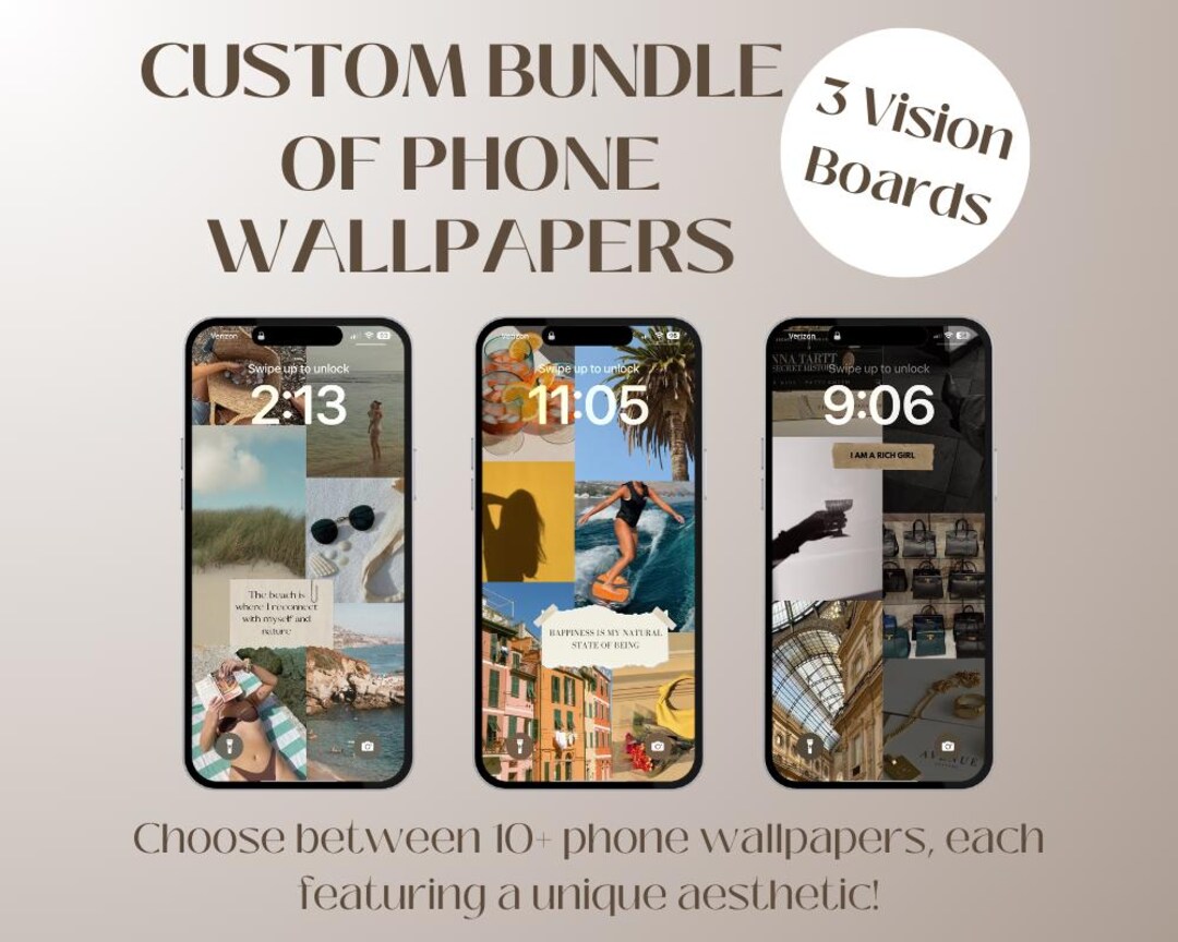 Digital Vision Board Customizable Bundle Inspirational Design iPhone ...