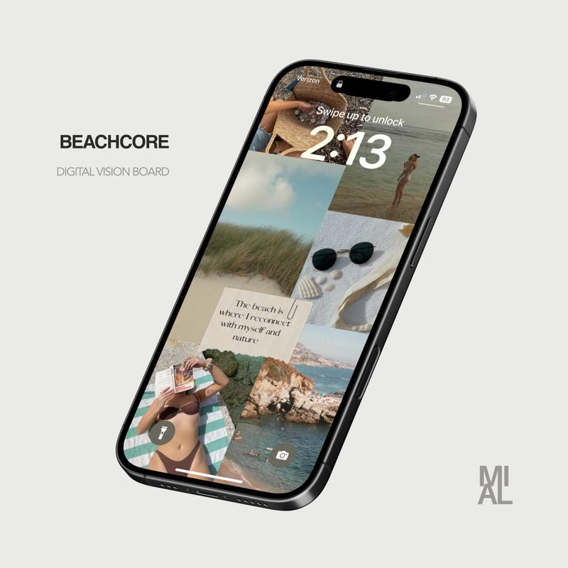 Beachy Background Wallpaper - Etsy UK