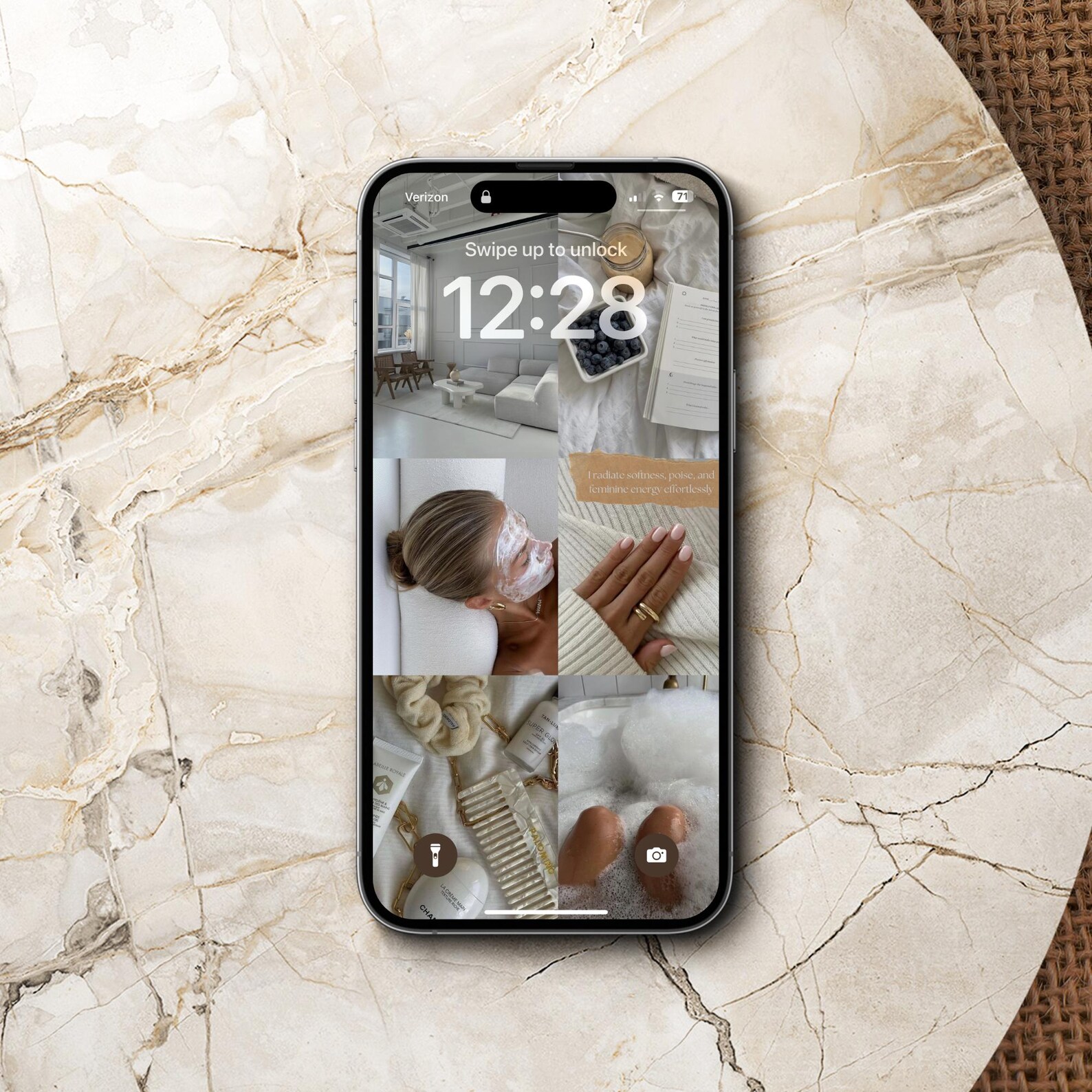 Clean Girl Aesthetic Vision Board - Minimal iPhone Wallpaper - Feminine ...