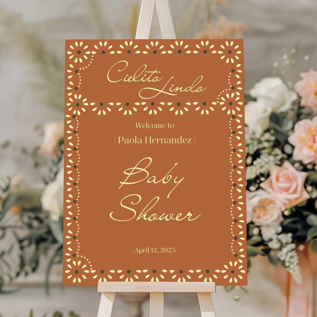 Cielito Lindo Baby Shower Welcome Sign, Mexican Baby Shower Decor ...