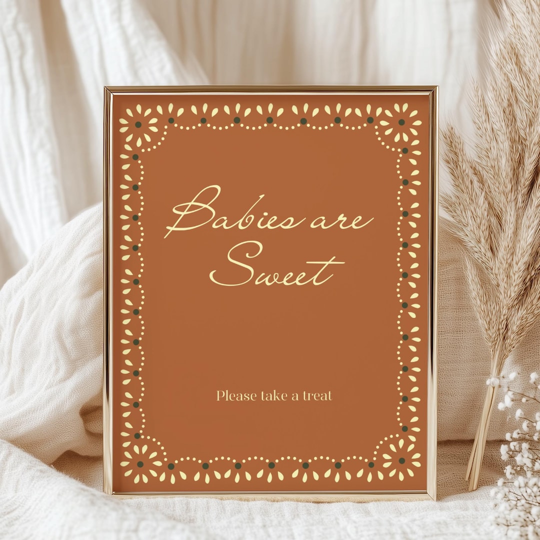 Cielito Lindo Baby Shower Table Signs, Terracotta Table Signs Template ...