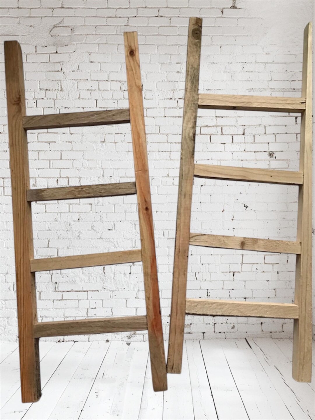 Farmhouse Rustic Wood Ladder, Mini Wooden Ladder, Reclaimed Wood - Etsy
