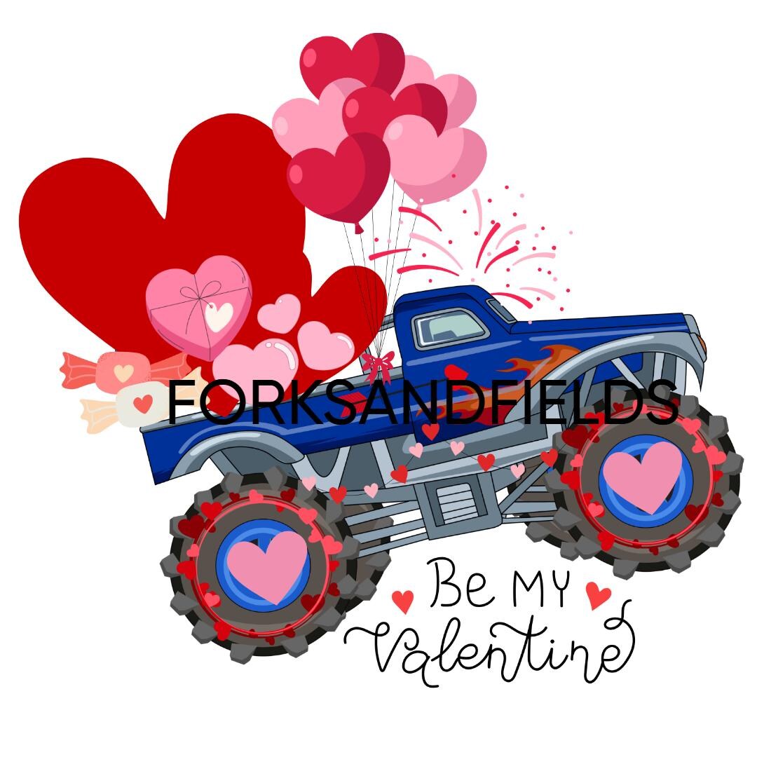 Valentine's Day Monster Truck Download Png, Valentine's Day Download ...