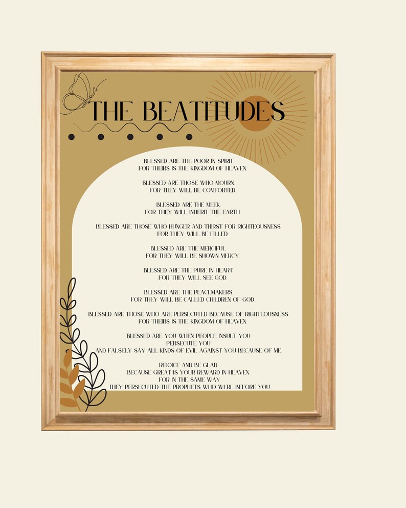 The Beatitudes Printable Wall Art - Etsy