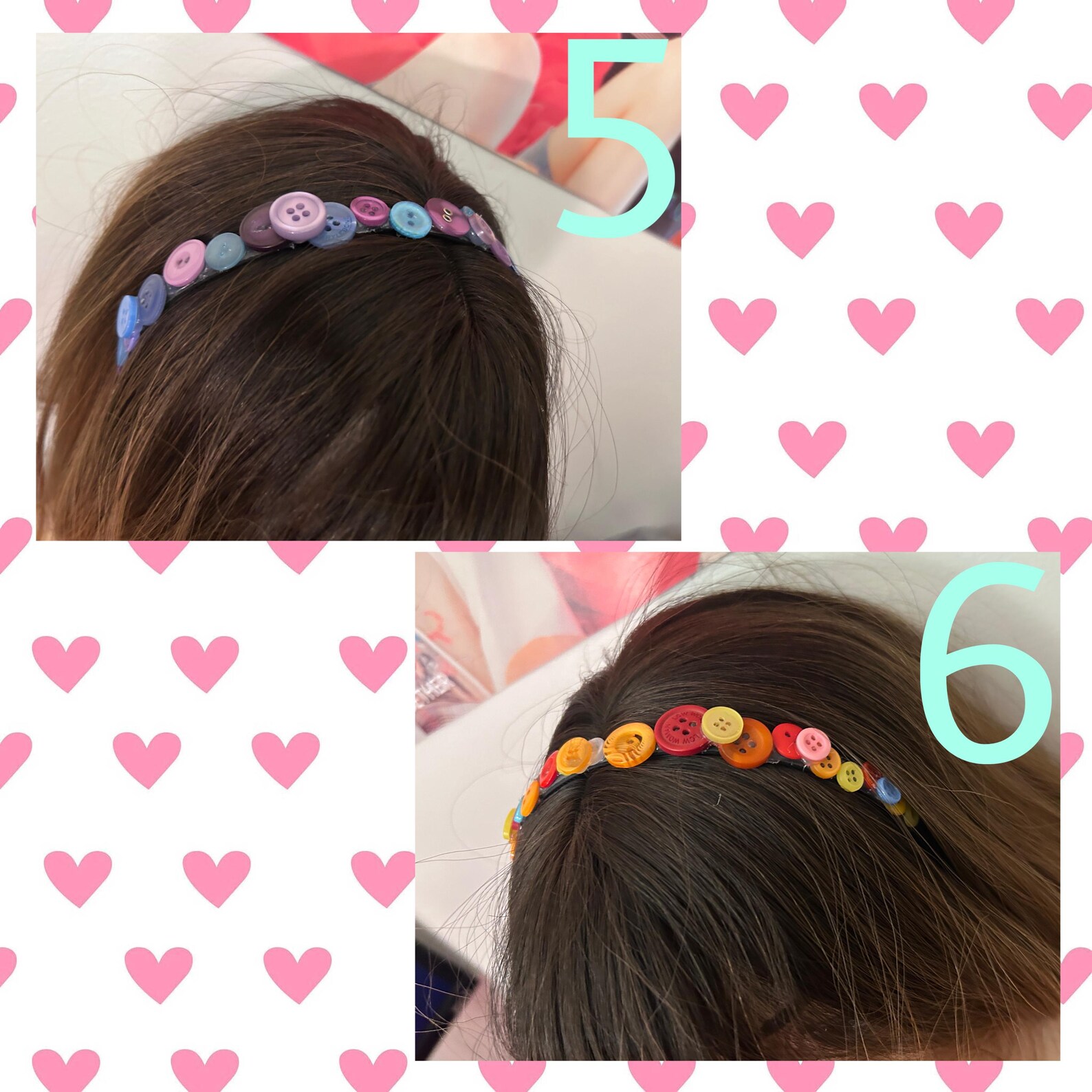 Random Assorted Button Headbands, Twee, Quirky, Shoujo Girl, Igari ...