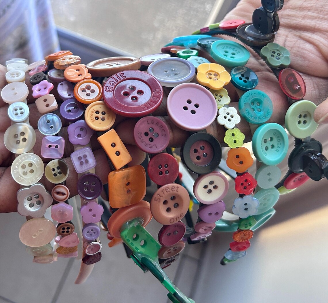 Assorted Button Headbands, Twee Aesthetic, Quirky Fashion, Mori Kei ...