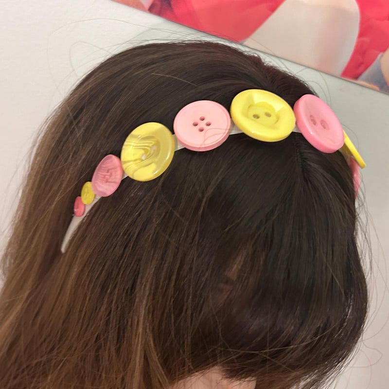 Button Headband - Etsy