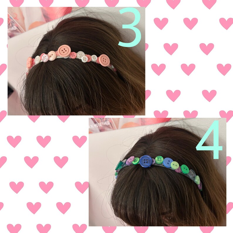 Random Assorted Button Headbands, Twee, Quirky, Shoujo Girl, Igari ...