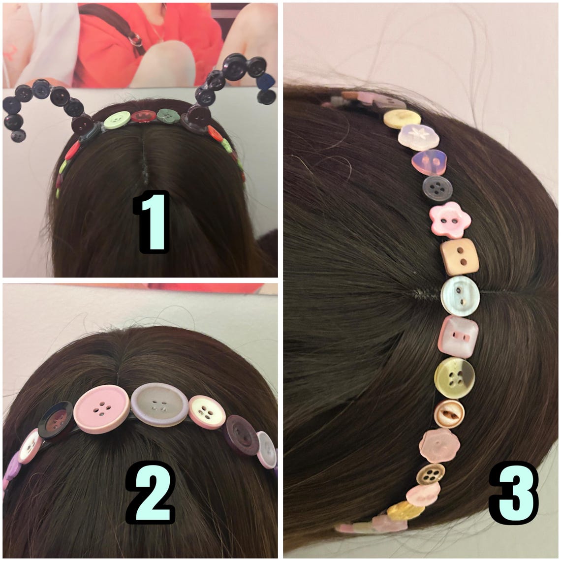 Assorted Button Headbands, Twee Aesthetic, Quirky Fashion, Mori Kei ...