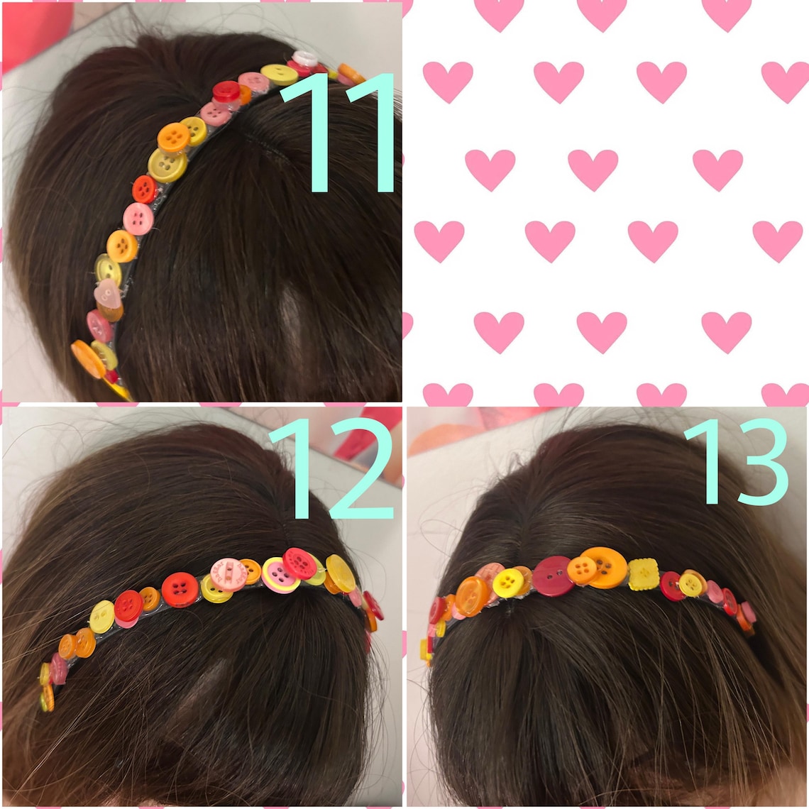 Random Assorted Button Headbands, Twee, Quirky, Shoujo Girl, Igari ...