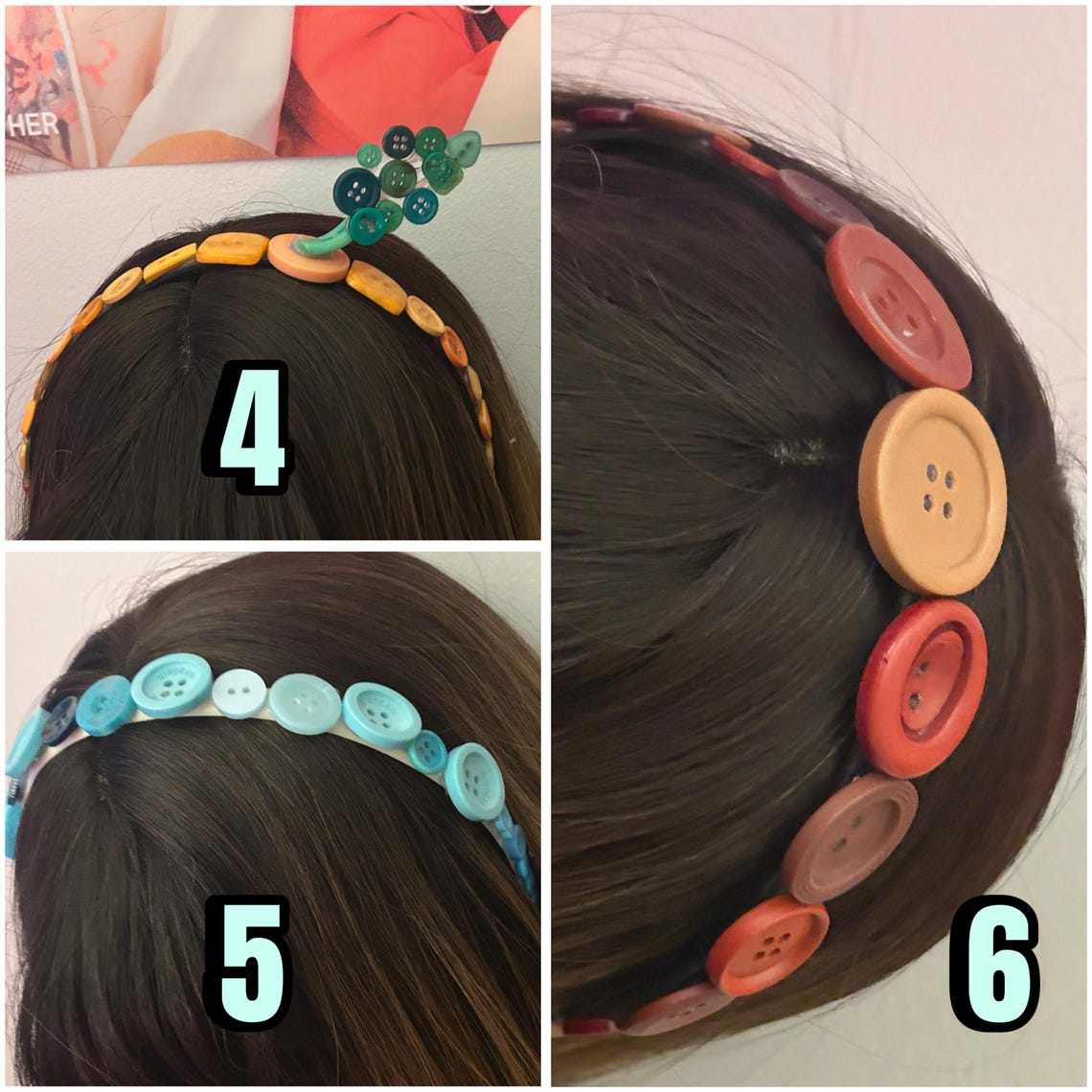 Assorted Button Headbands, Twee Aesthetic, Quirky Fashion, Mori Kei ...