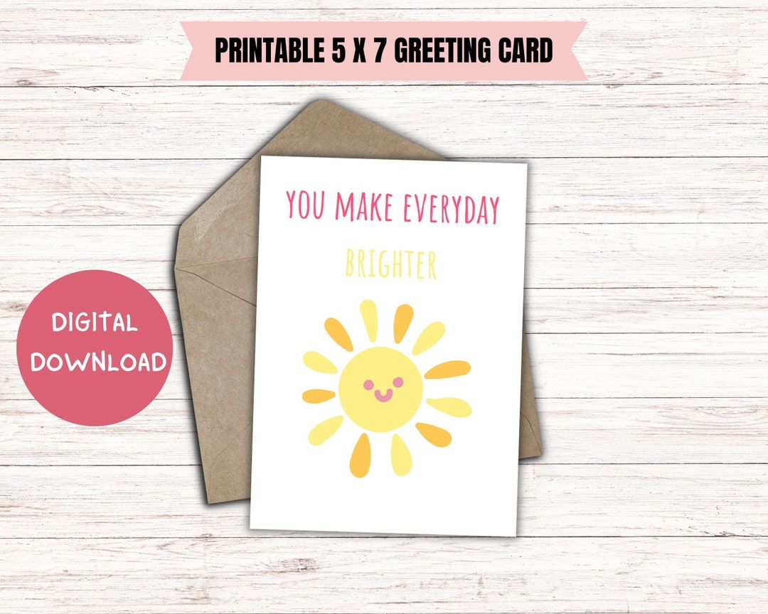 Instant Download Greeting Card PDF Greeting Card Print at Home ...