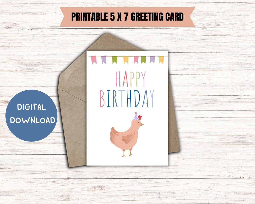 Instant Download Greeting Card PDF Greeting Card Print at Home ...