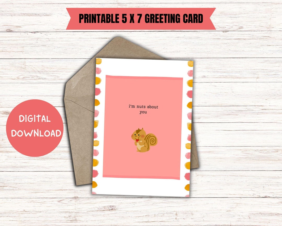 Instant Download Greeting Card PDF Greeting Card Print at Home ...