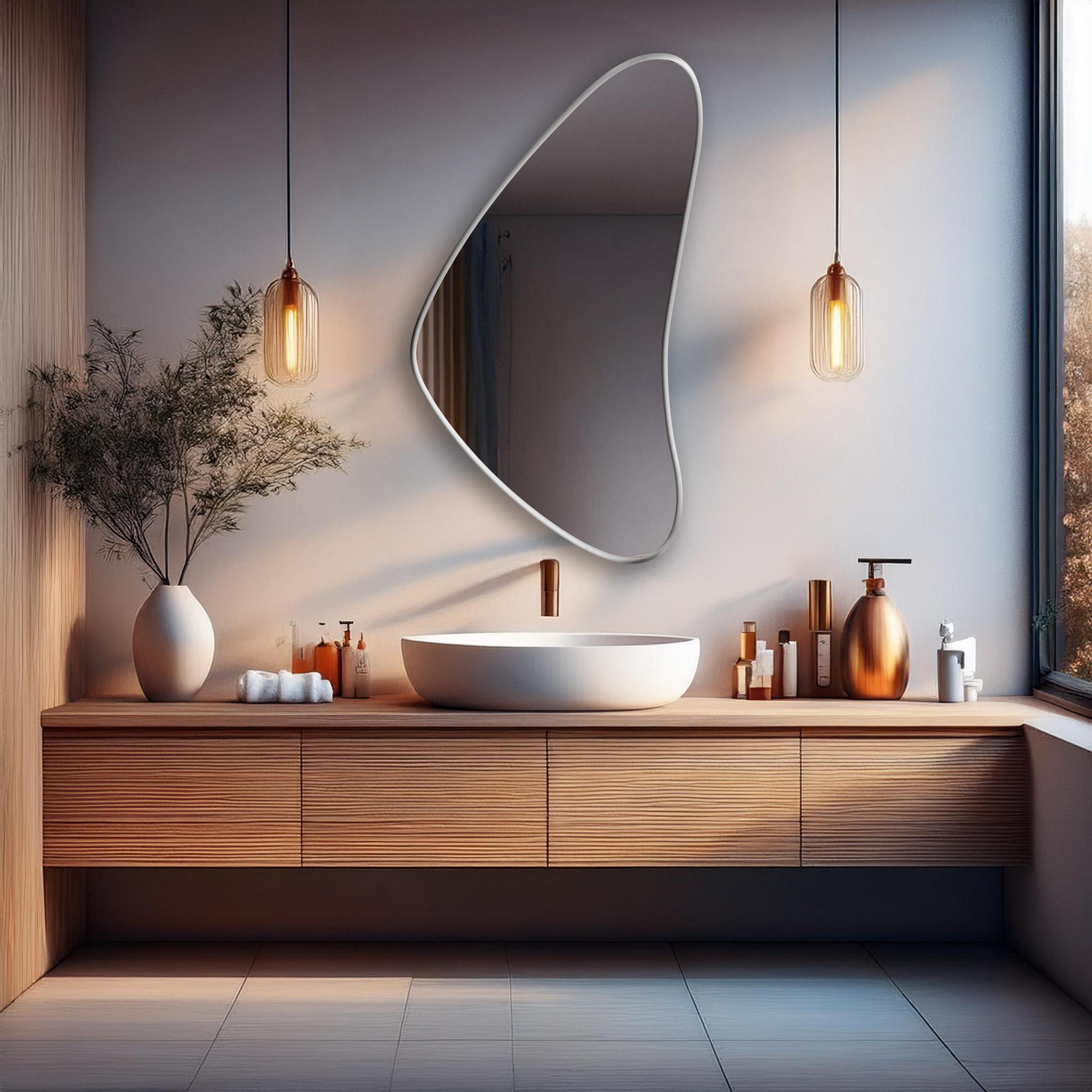 Irregular Triangle Mirror, Abstract Wall Mirror, Asymmetrical Mirror ...