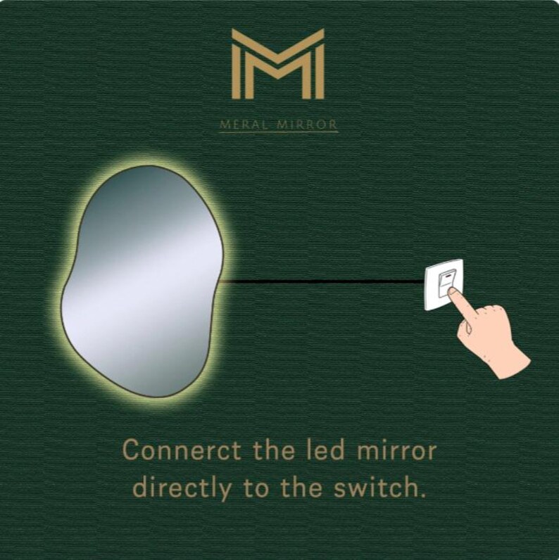 Circular İrregular LED Mirror for Bathroom, Asymmetric Modern Backlit ...