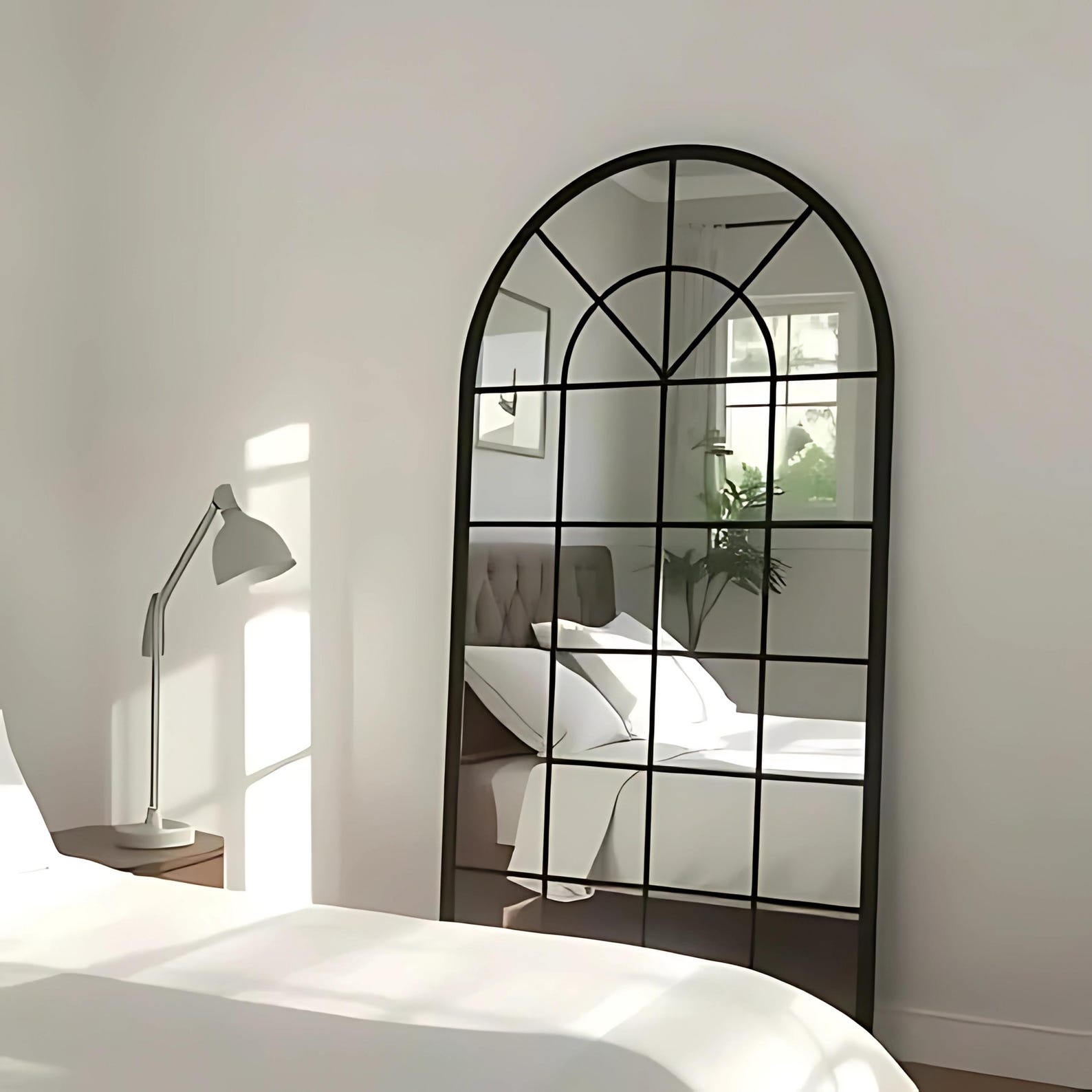 Arched Full Length Mirror, Irregular Full Body Window Mirror, Arched ...