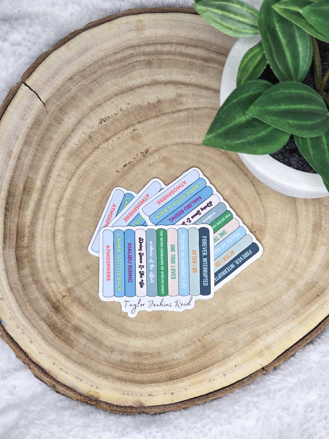 Taylor Jenkins Reid Book Stack Sticker | Book Stack Sticker | Bookish ...