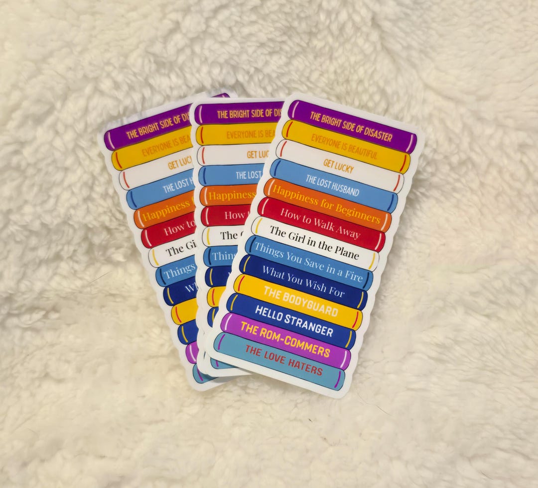 Katherine Center Book Stack Sticker | Katherine Center Books | Bookish ...