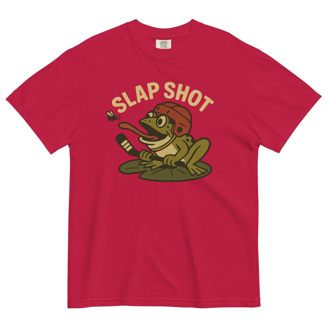 Camiseta de hockey Slap Shot Frog / Camiseta divertida de hockey sobre ...