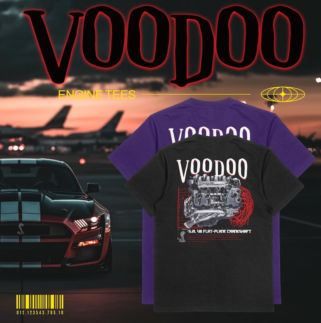 Voodoo GT350 Shirt | Voodoo Engine Graphic | Back Shirt Design - Etsy