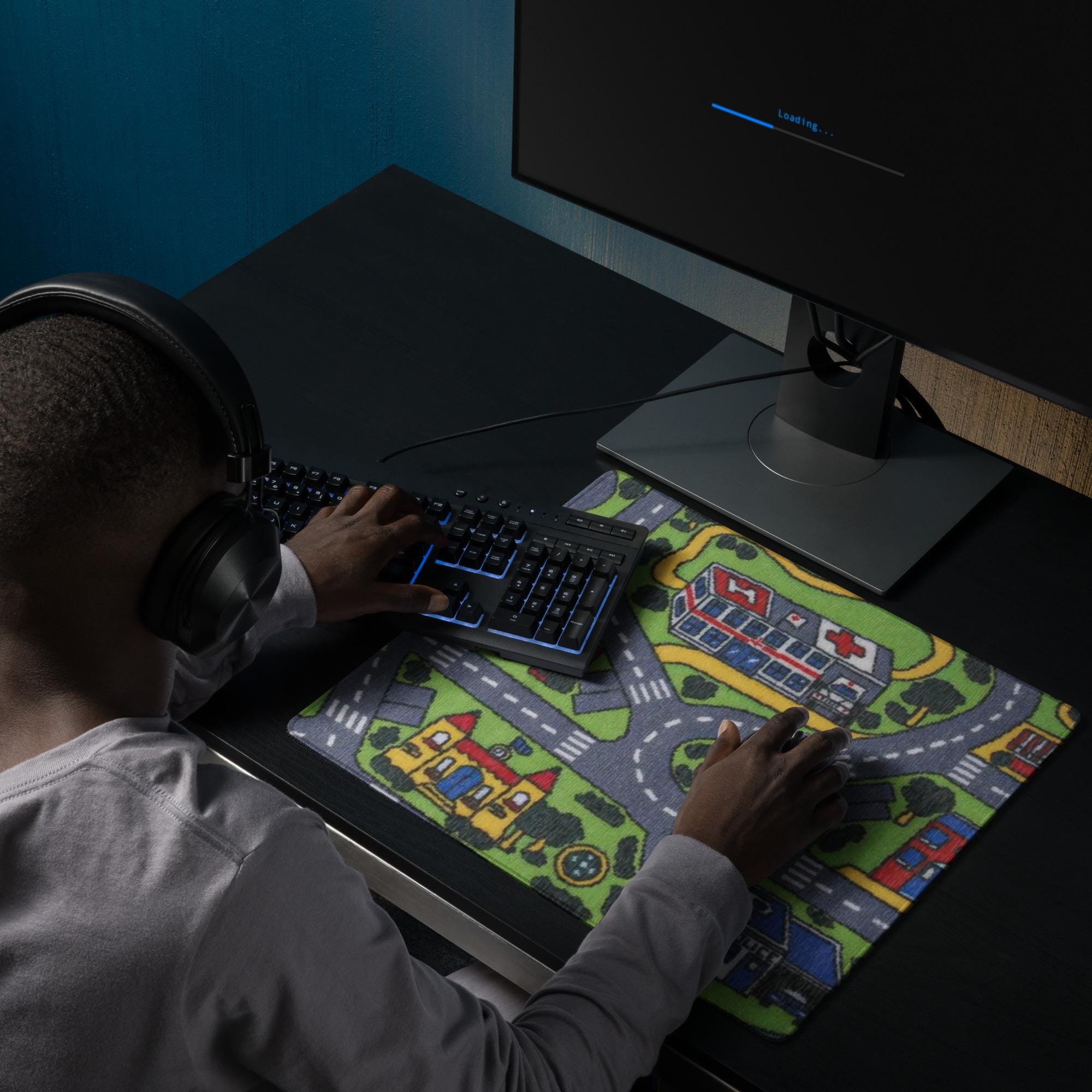 Retro City Map Desk Mat: 90s Nostalgia Gaming, Non-slip Base - Etsy