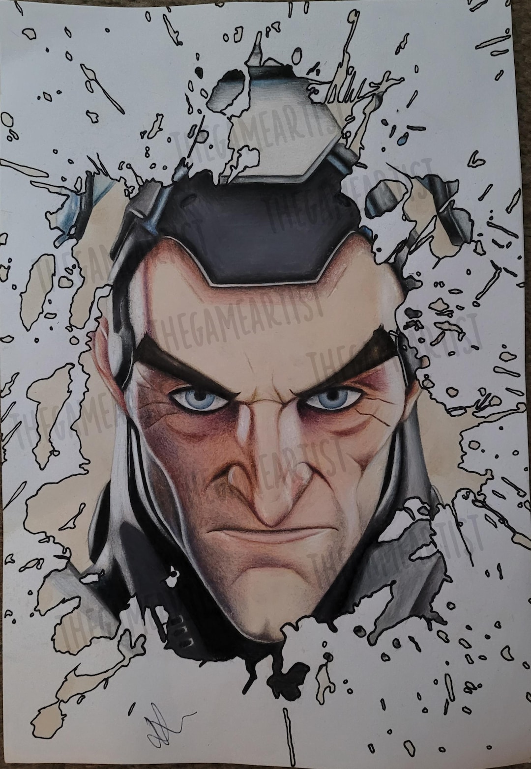 Overwatch 2 Fan Art - Sigma - Original PRINT A4 Size - Splatter Style ...