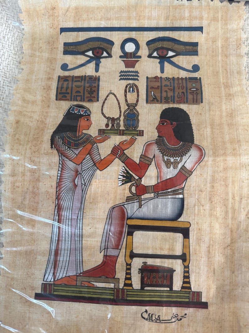 Handpainted Egyptian Papyrus - Etsy