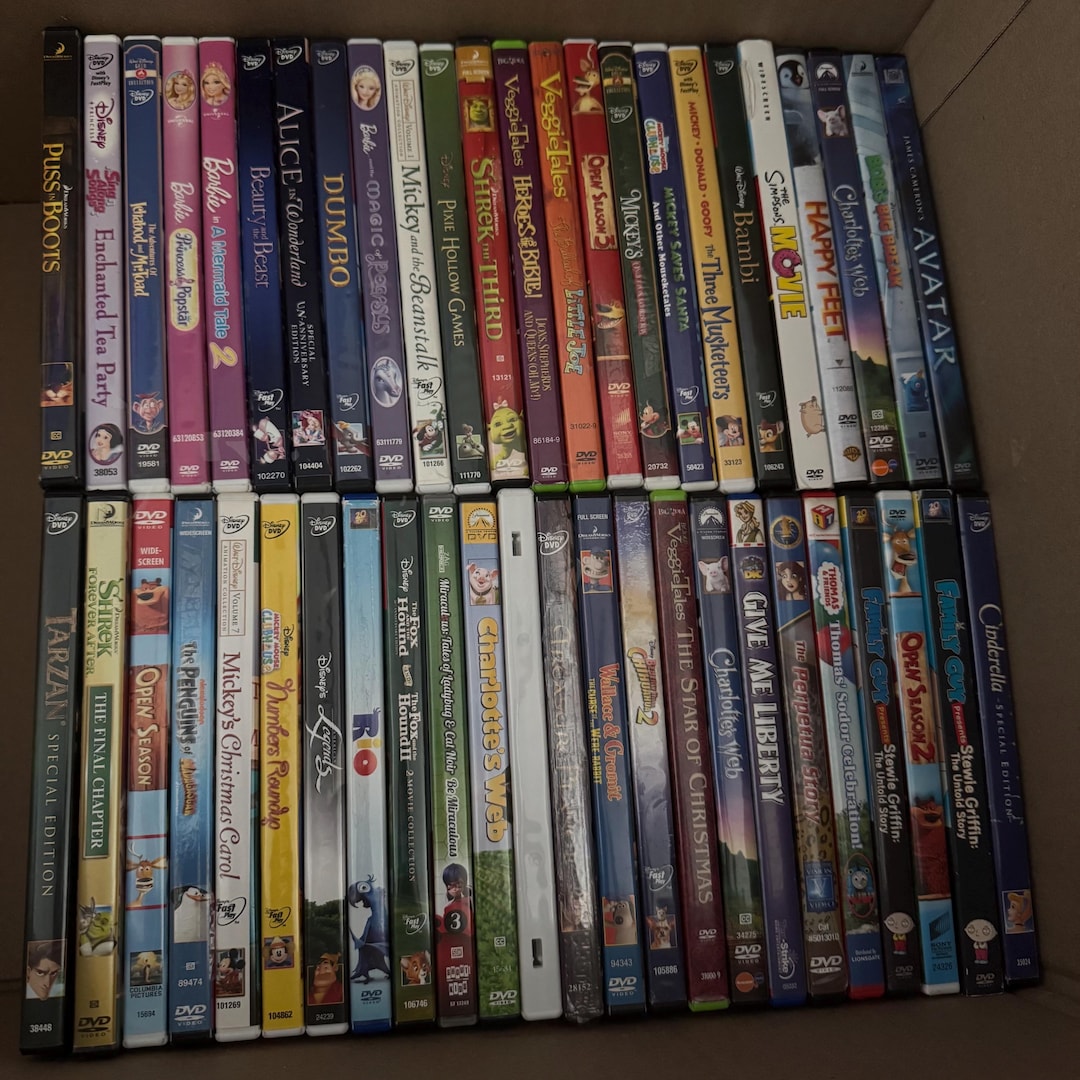 Assorted Animated Dvds Children’s, Disney, Barbie, Dreamworks - Etsy