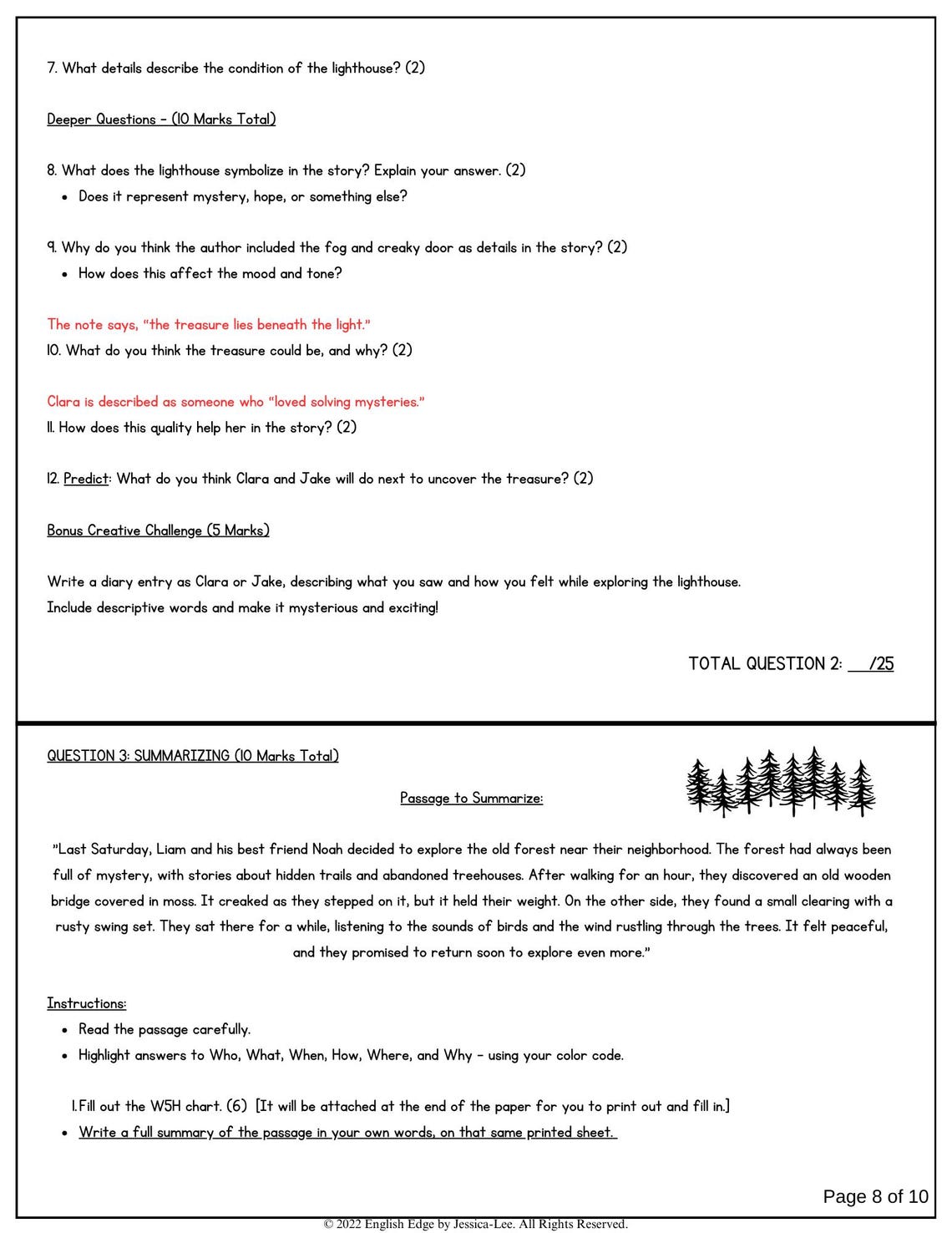 Comprehension Workbook: Master Reading and Summarizing Skills for ...