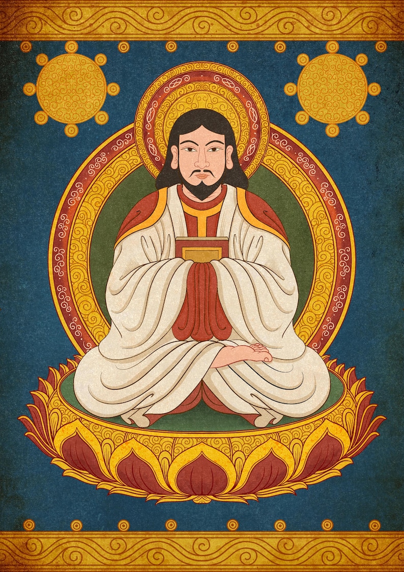 Woven Tapestry of the Prophet Mani - Manichean Art - Etsy