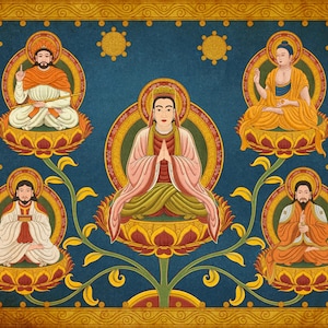 The Four Prophets Around the Light Mind Woven Tapestry - Manichean Art ...
