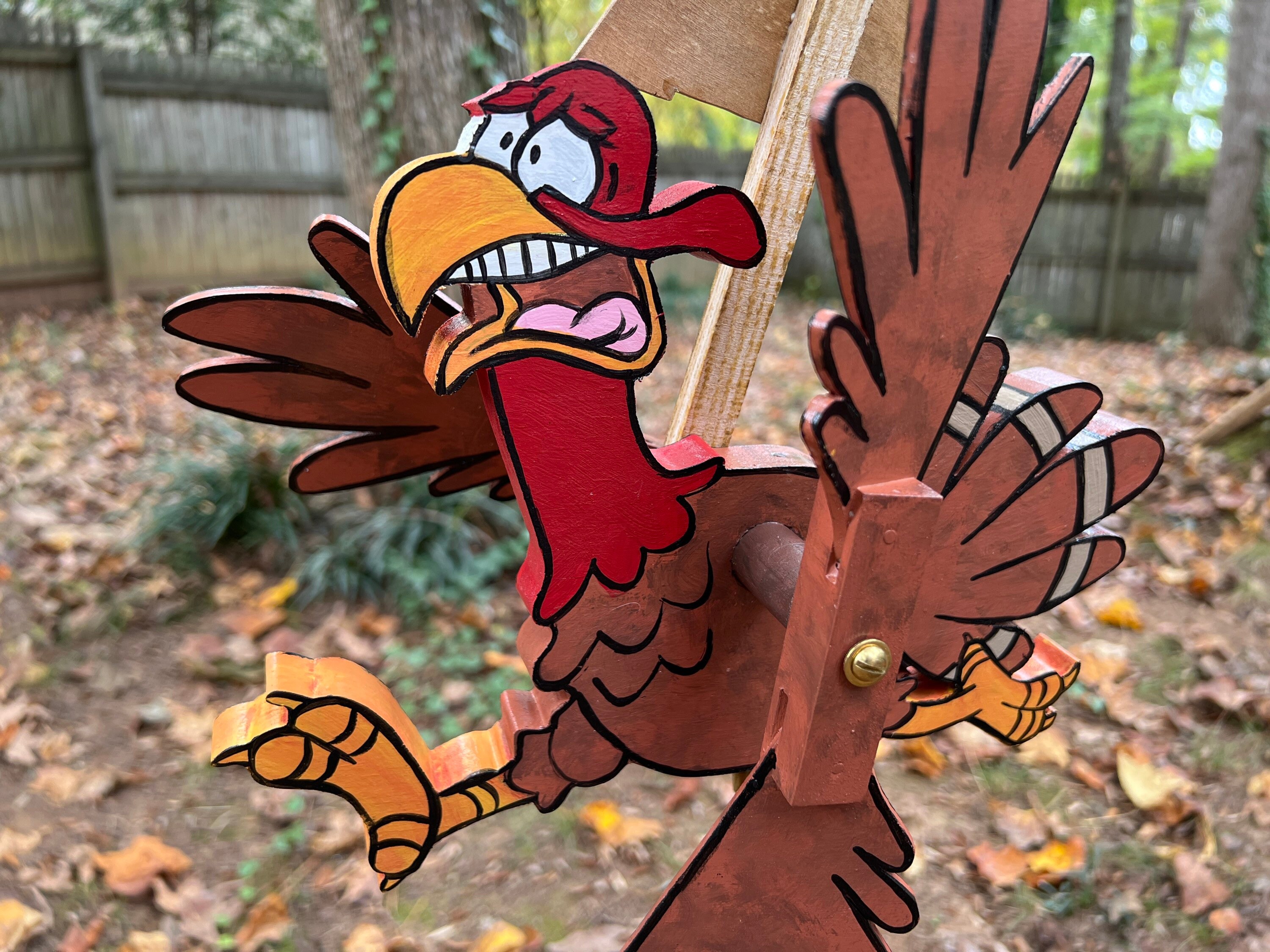 Running Turkey Whirligig…the Turkey Went That Way - Etsy