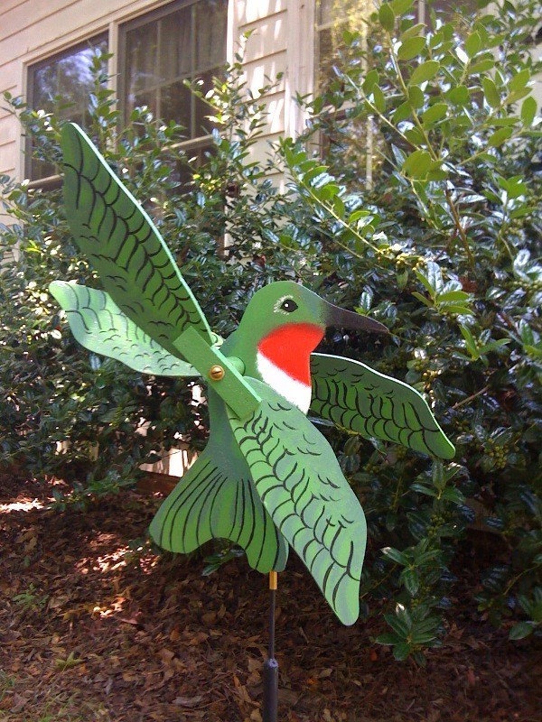 Handmade Hummingbird Whirligig, Garden Accent Decor (9-3/4"l) - Etsy