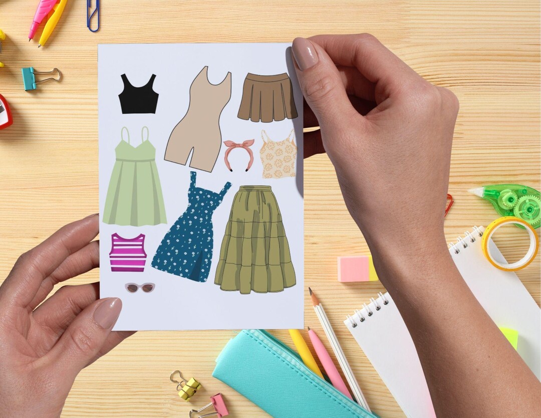 Printable Paper Doll Cut-outs: DIY Dress-up Activity (digital Download ...