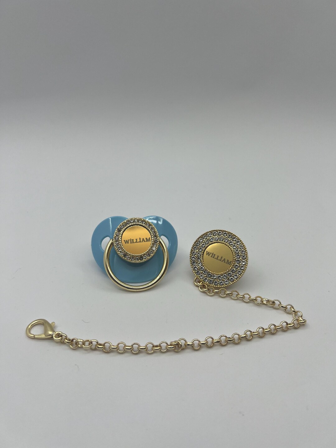 Personalized Baby Pacifier and Clip Set – Custom Name Baby Pacifier ...