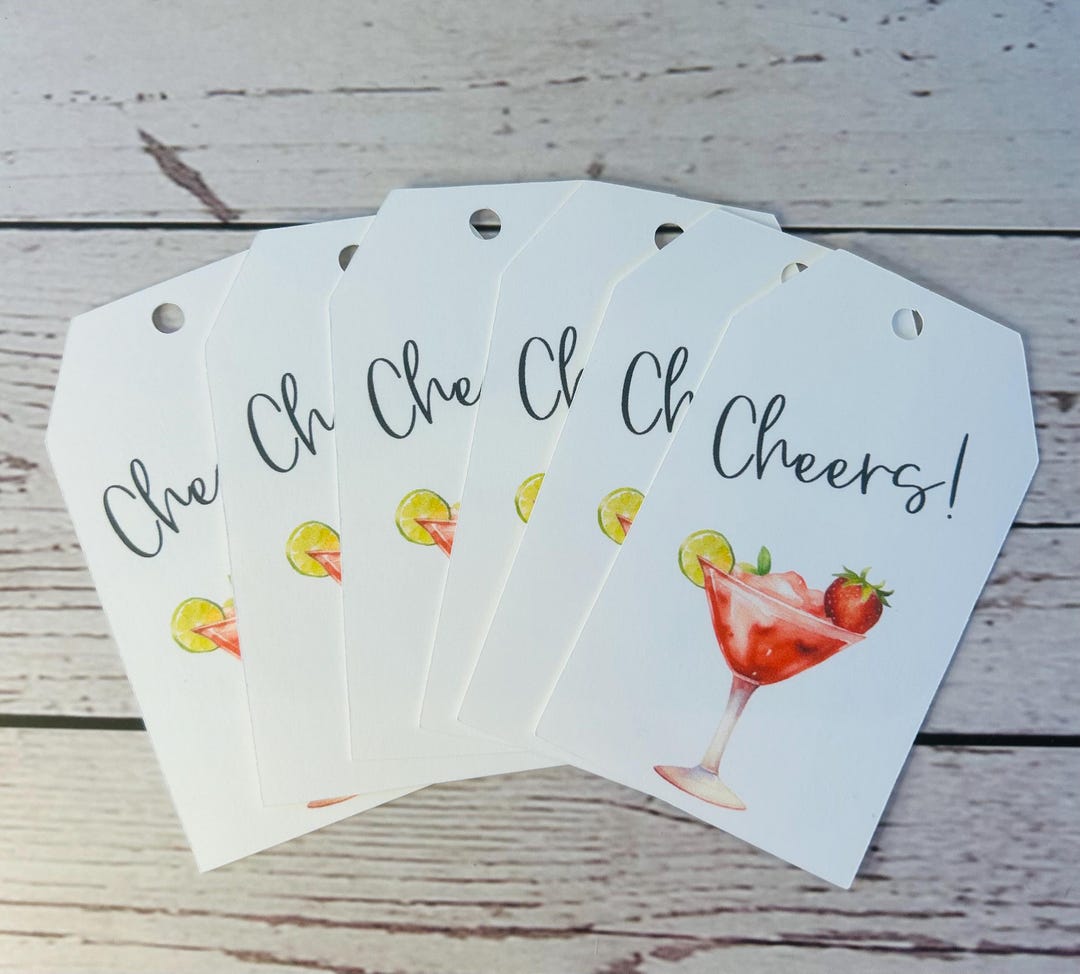 Cheers Gift Tag / Cheers / Gift Tag / Paper Gift Tag / Pageandpaisleyco ...
