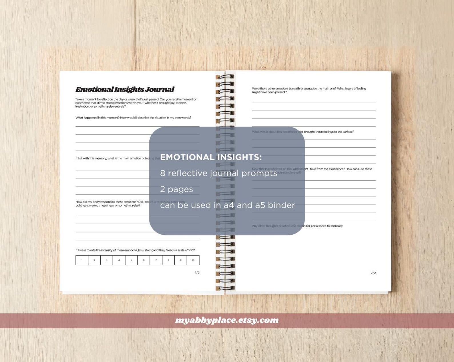 Printable Feelings Wheel of Emotions + Activity Sheets for Adults ...