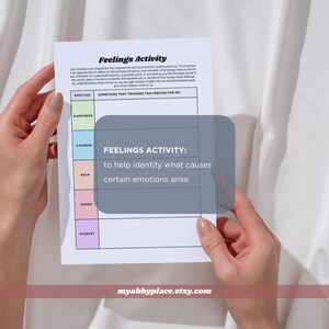 Printable Feelings Wheel of Emotions + Activity Sheets for Adults ...