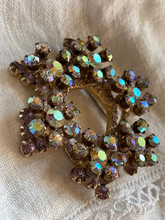 Juliana Pale Lavender Rhinestone Brooch Earrings with… - Gem