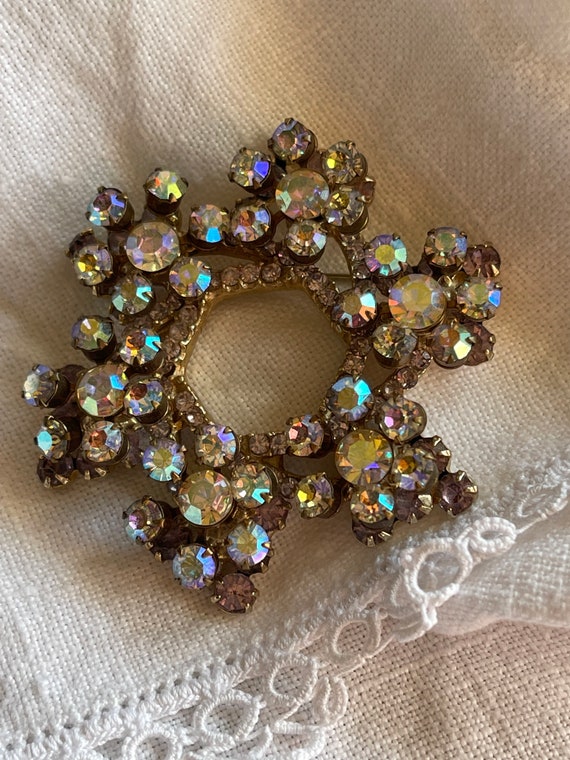 Juliana Pale Lavender Rhinestone Brooch Earrings with… - Gem