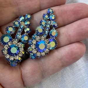 Juliana Blue Aurora Borealis Rhinestone 5 Link Bracelet and Earrings - Etsy