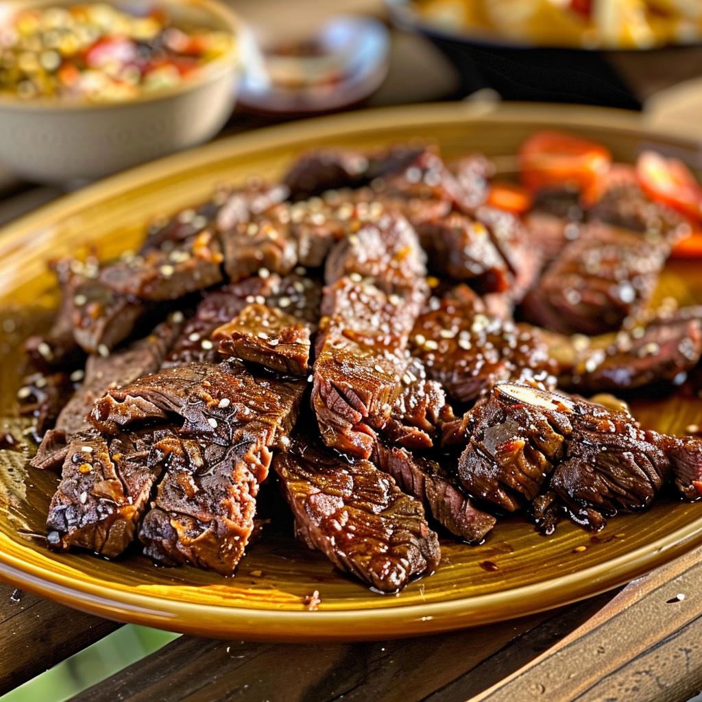 EASY RECIPE for Korean BBQ Marinated Steak Recipe: Homemade Grilling ...
