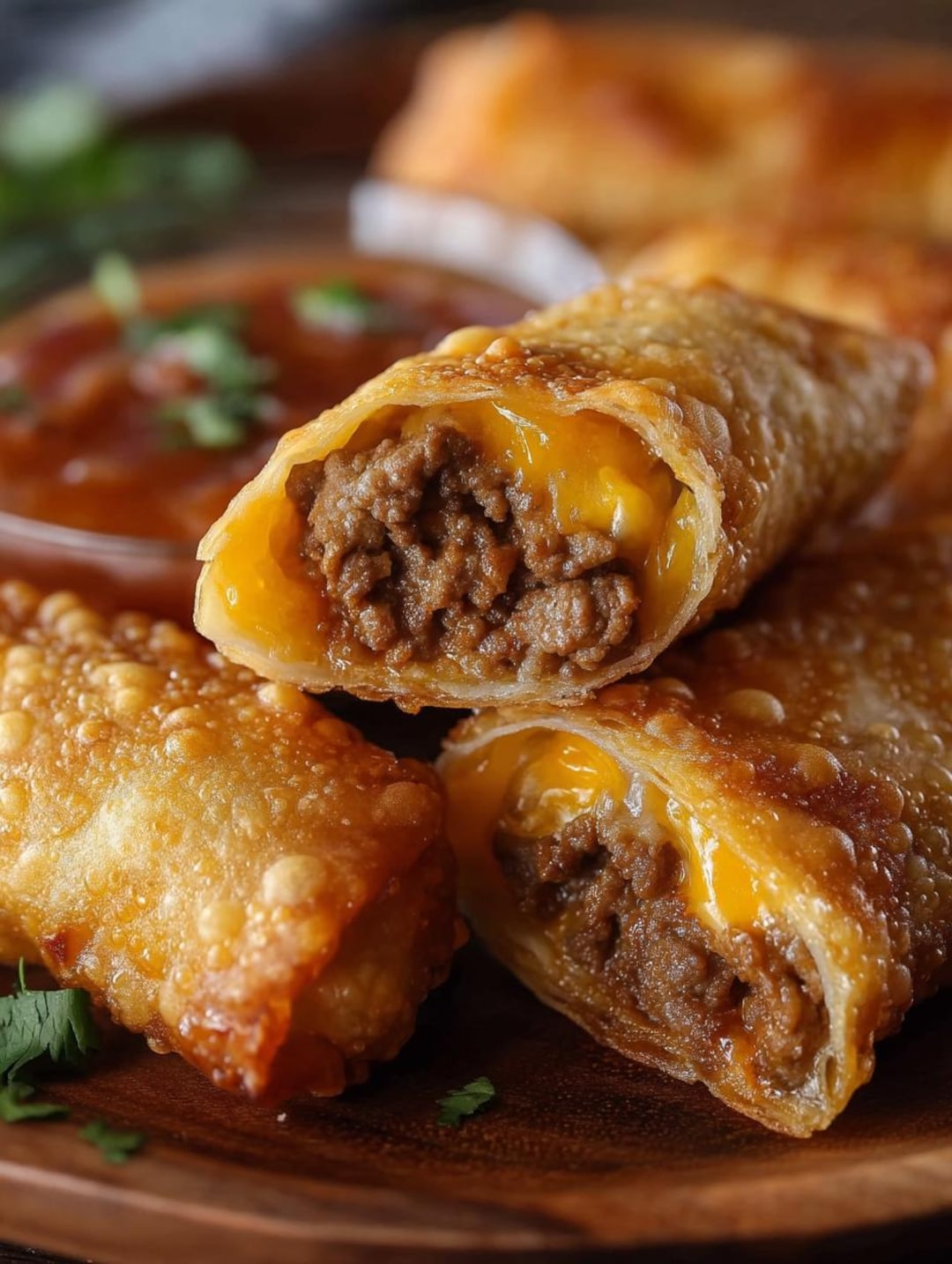 EASY RECIPE for Cheeseburger Egg Rolls Recipe: Crispy Appetizer (PDF ...