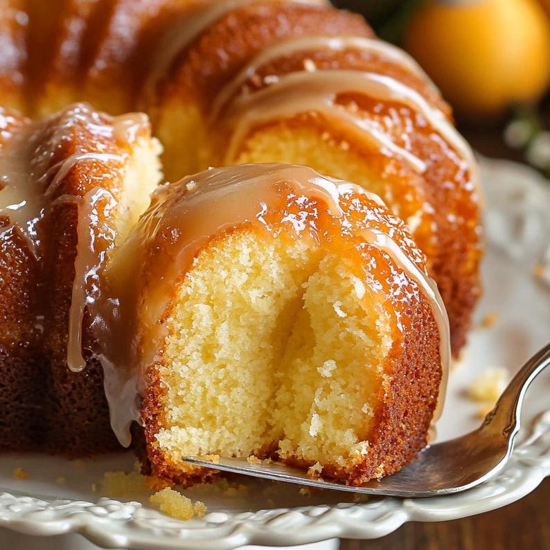 EASY RECIPE for Buttered Rum Cake Recipe: Spiced Glaze (digital ...