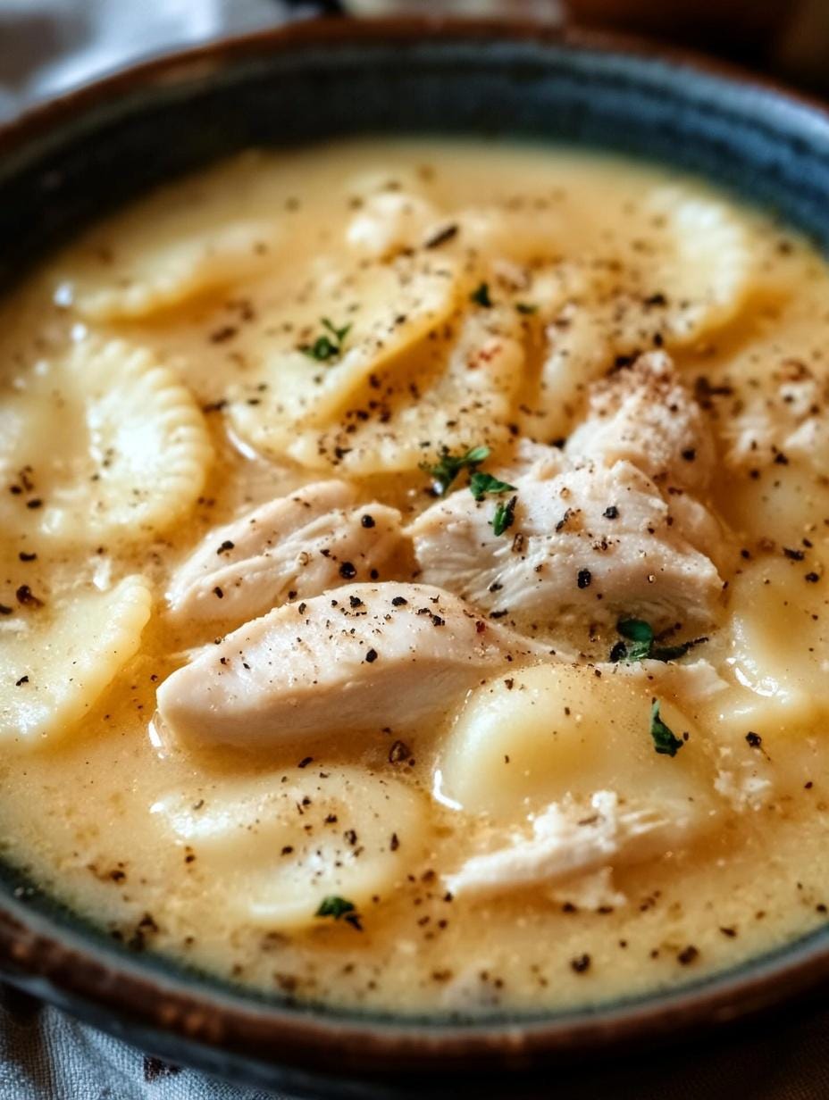 EASY RECIPE for Creamy Chicken Dumpling Soup Recipe: Homemade Comfort ...