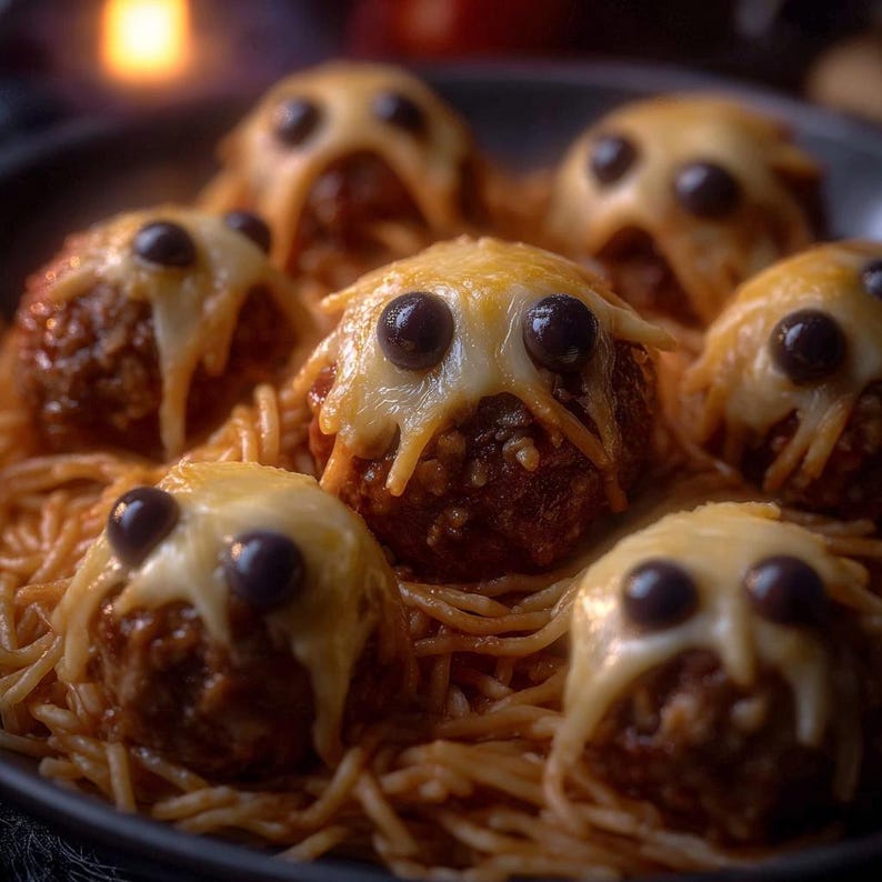 Spooky Ghost Spaghetti & Meatballs | Halloween Dinner Idea | Fun Family ...
