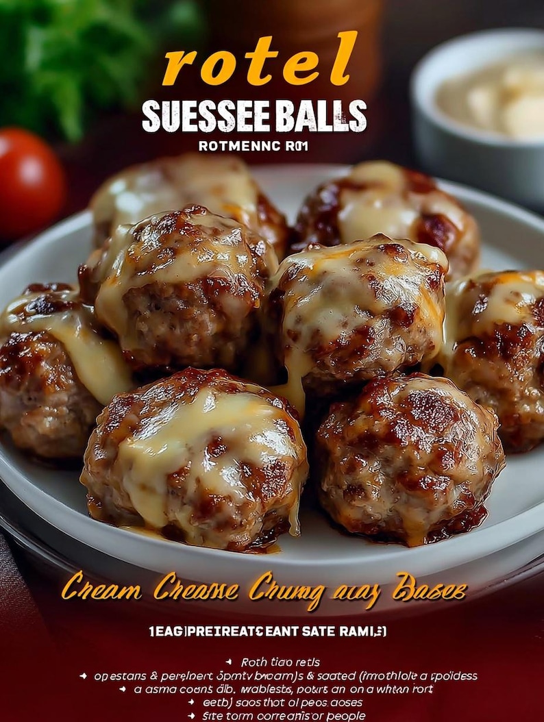 EASY RECIPE for Rotel Cream Cheese Sausage Balls Recipe | Digitale ...