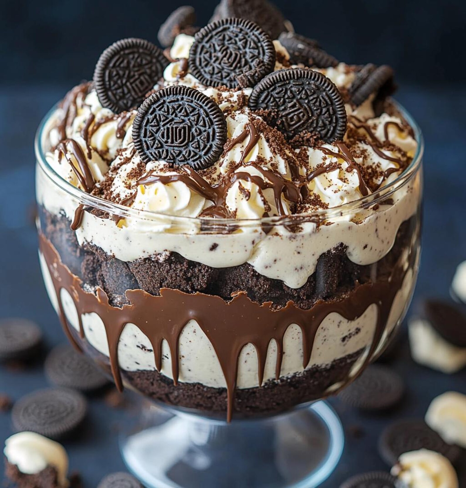 EASY RECIPE for Chocolate Oreo Cheesecake Brownie Trifle Recipe ...